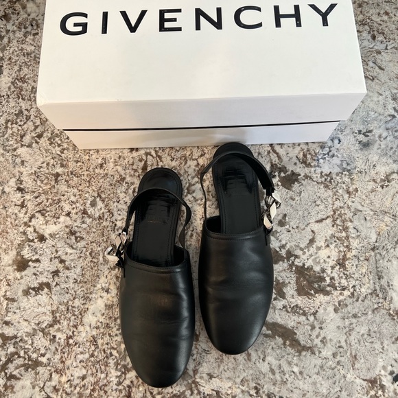 Givenchy | Shoes | Givenchy G Chain Leather Mules Black | Poshmark